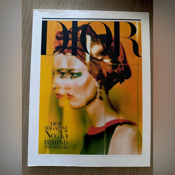 Dior | Other | Dior Magazine No 35 With Bold Yellow And Red Cover ...